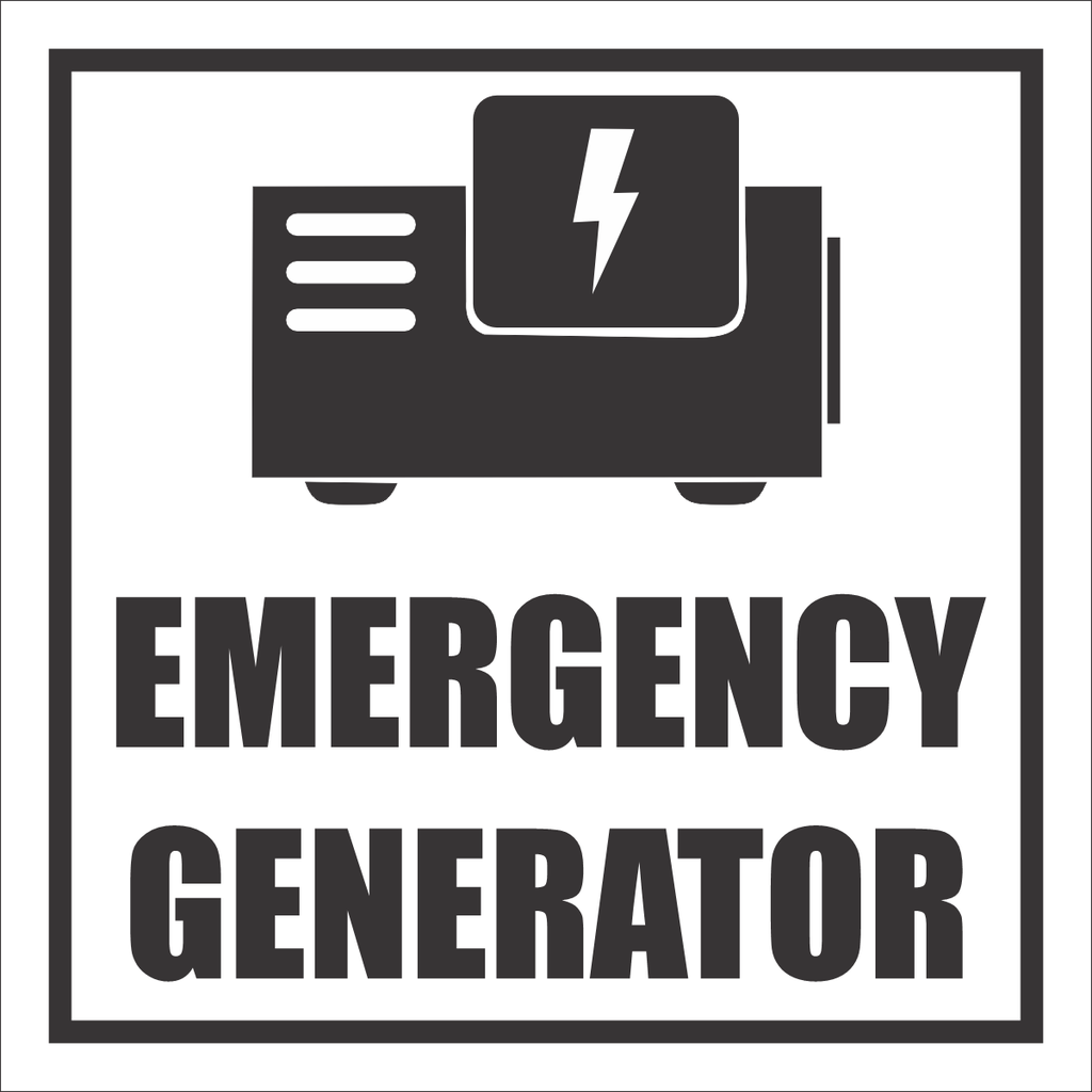 Emergency Generator Sign - B10